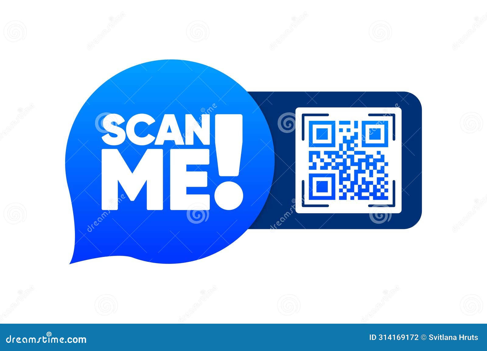 Scan Me. QR Code Scan for Smartphone. Qr Code Sticker. QR Code for ...
