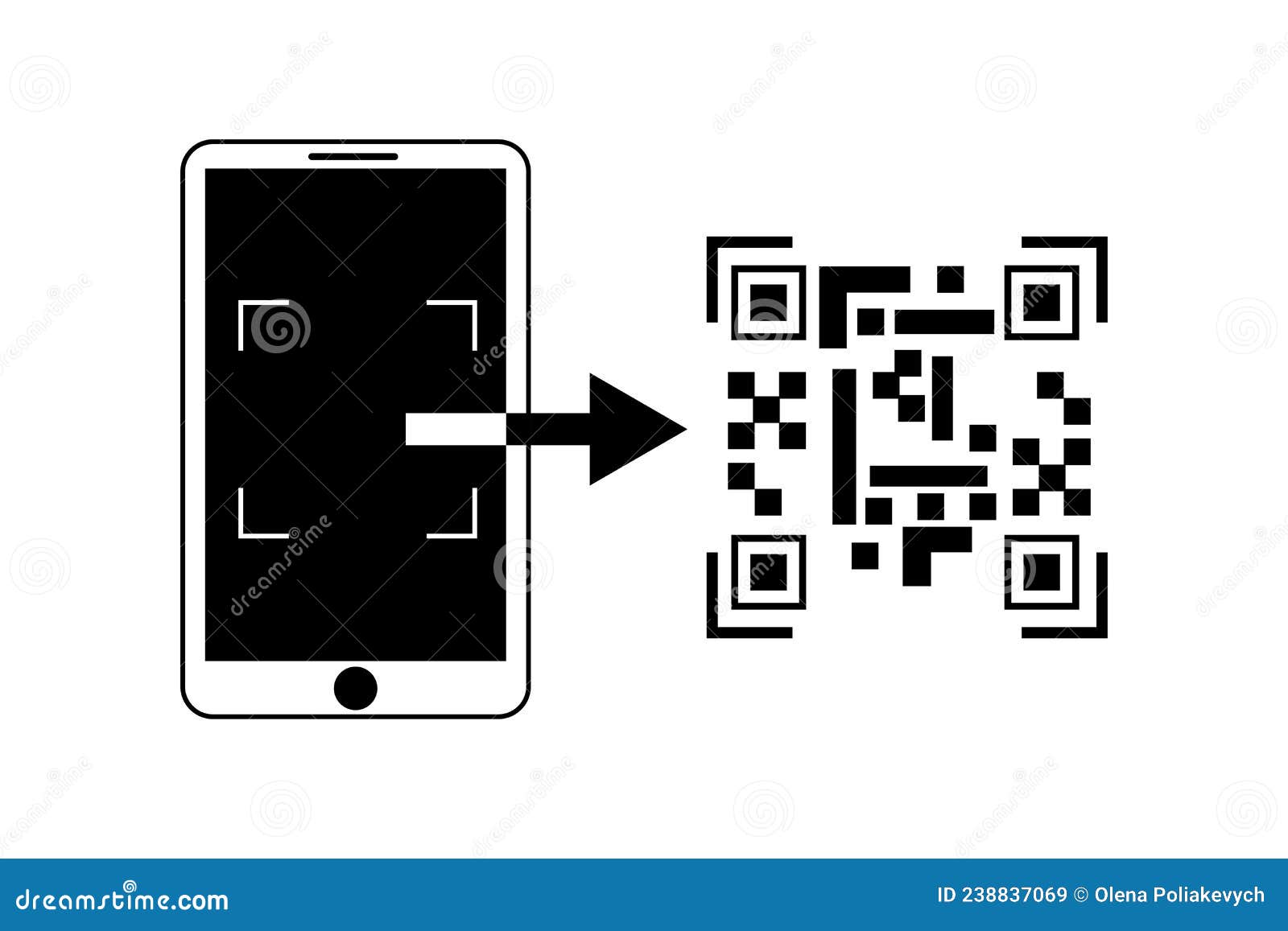 Scan Me Sign. Identification Code. Qr Code Icon. Smartphone Symbol ...
