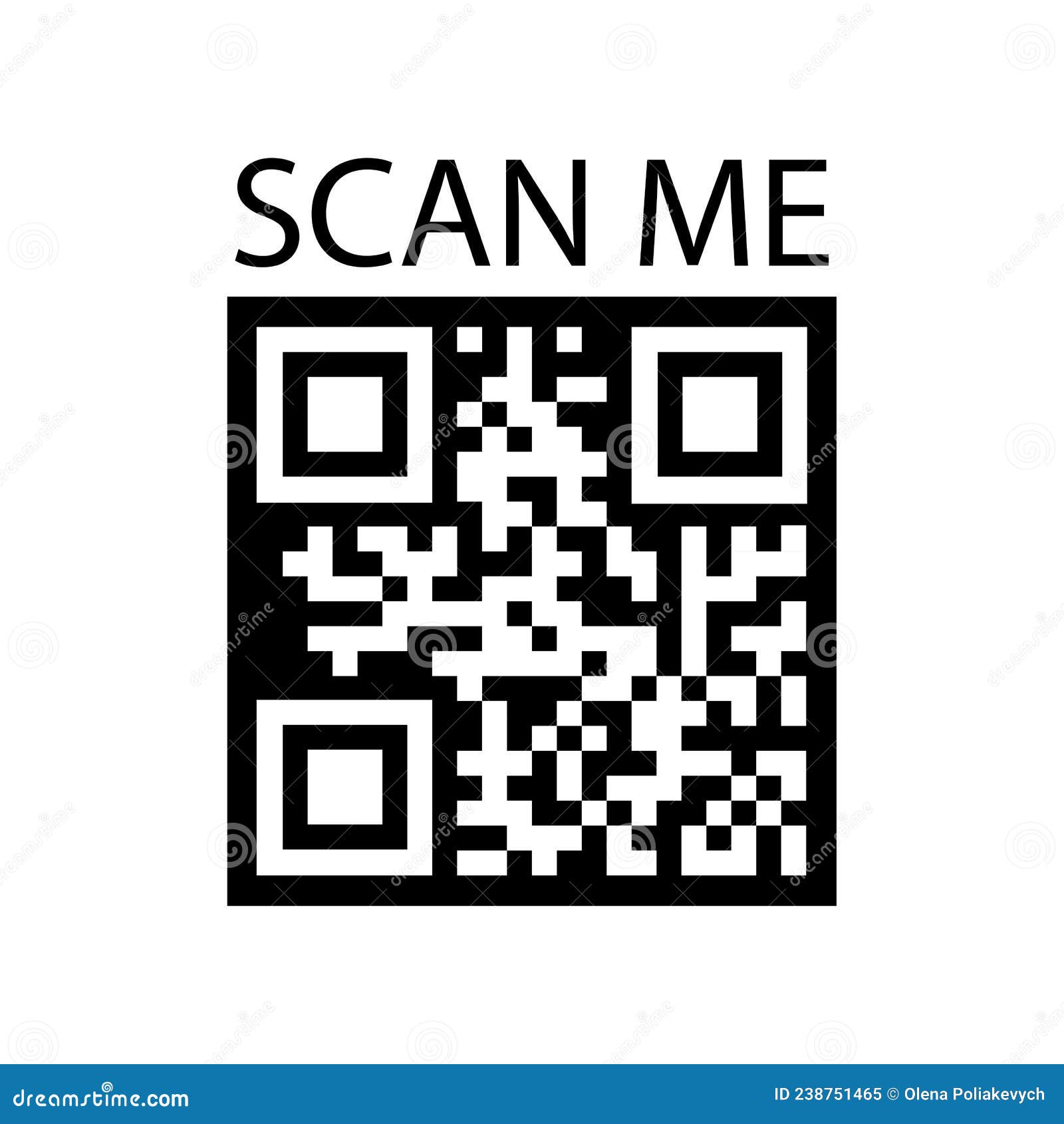 Scan Me Sign. Qr Code Icon. Identification Code. Mobile Device. Modern ...