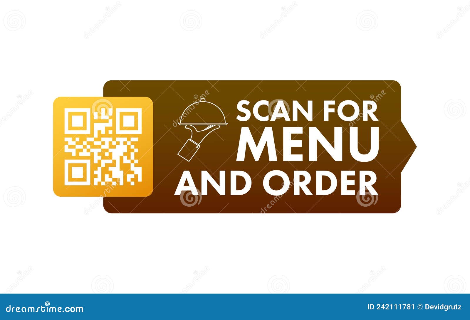 Scan for Menu and Order. Qr Code Scan Icon. Customer Service. Vector ...