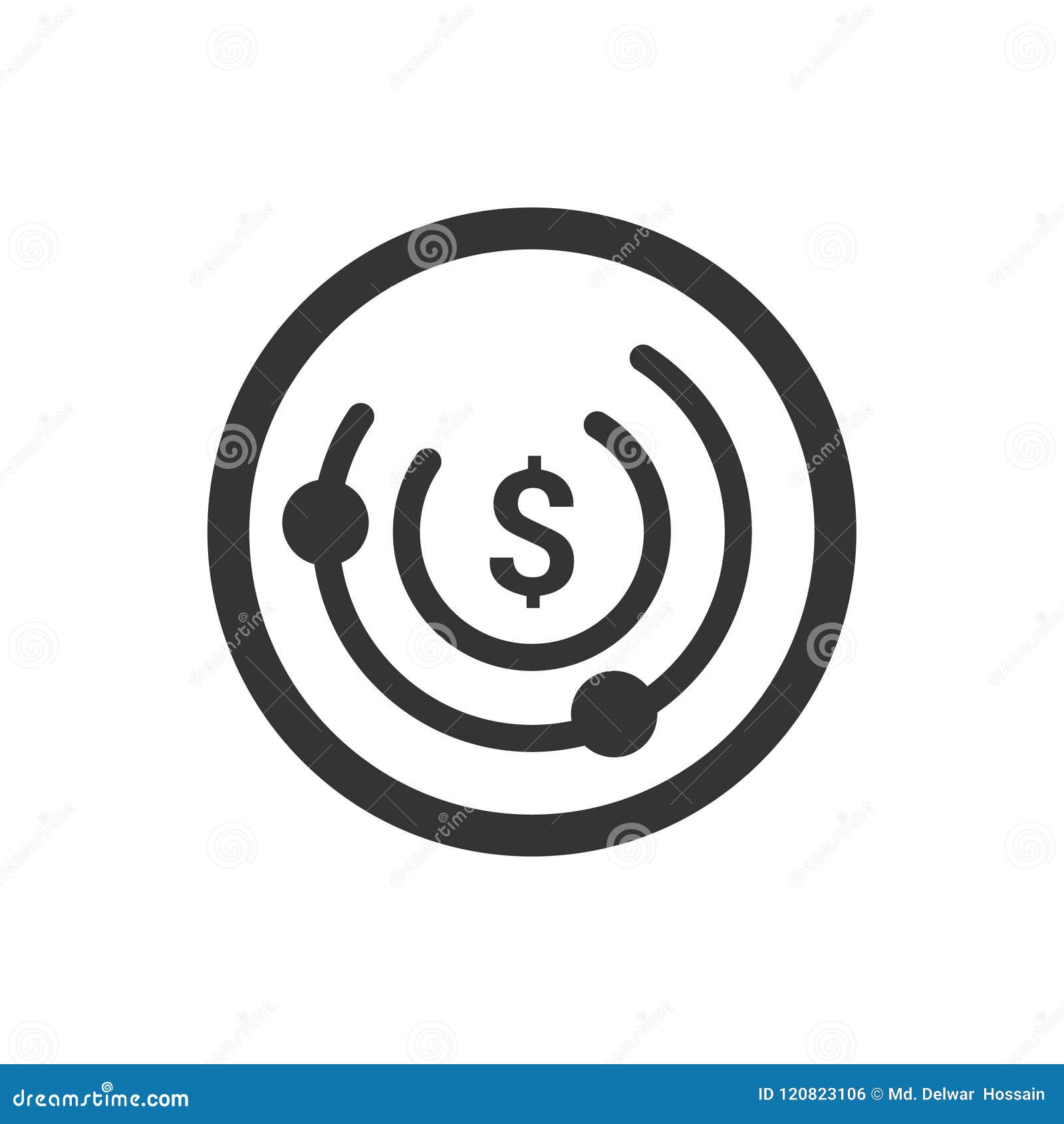 Scan Money Icon stock vector. Illustration of finance - 120823106