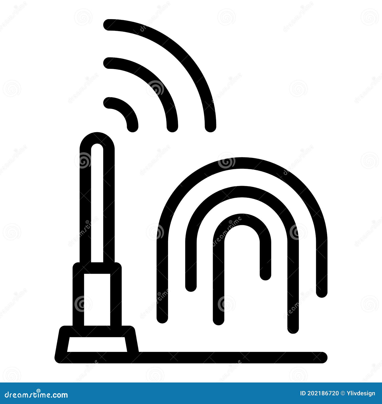 Scan Password Icon, Outline Style Stock Vector - Illustration of hotel ...