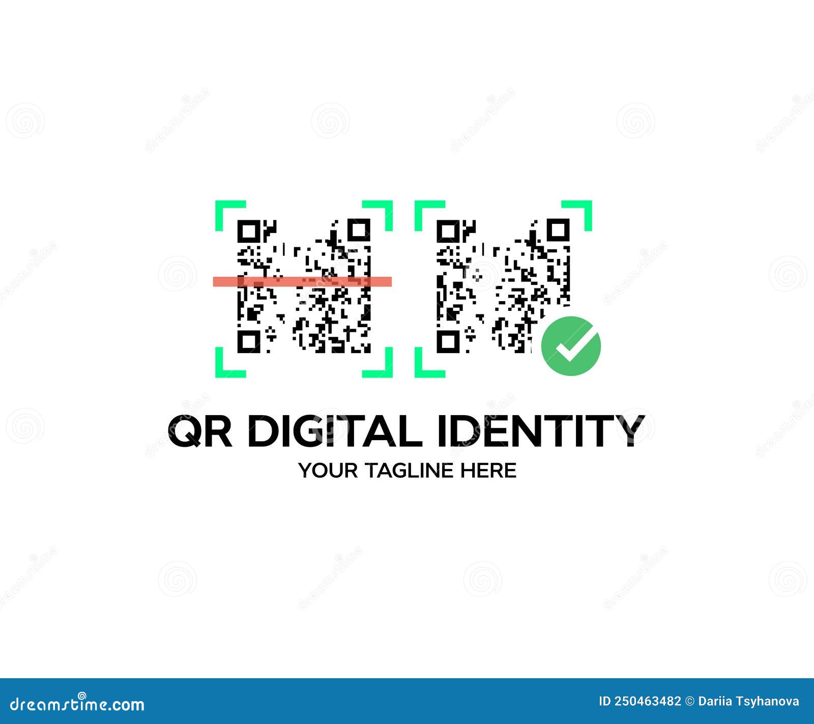 Scan Qr Code Ectronic Digital Barcode Logo Design. Qr Code Payment ...