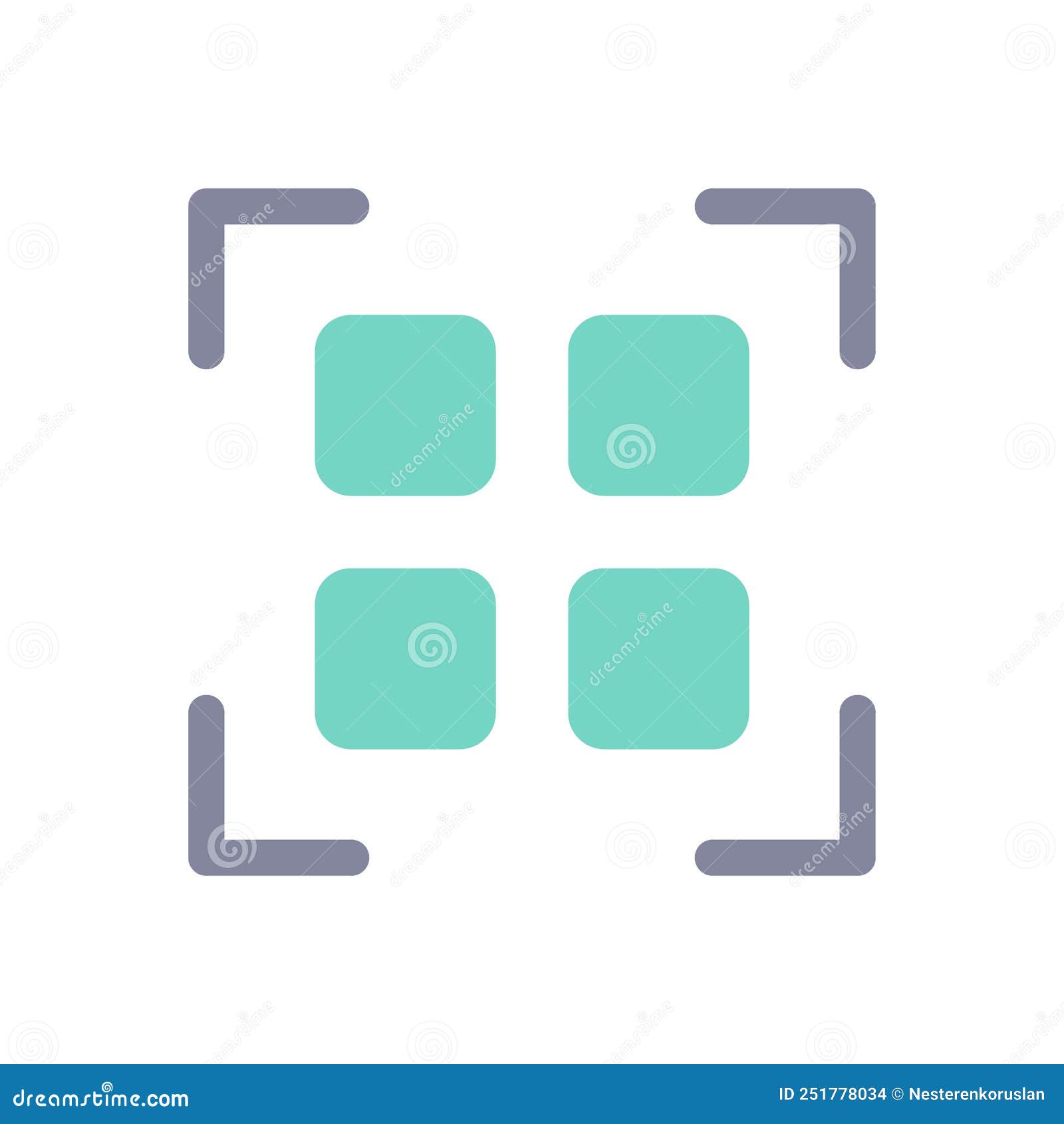 Scan Qr Code Flat Color Ui Icon Stock Vector - Illustration of barcode ...