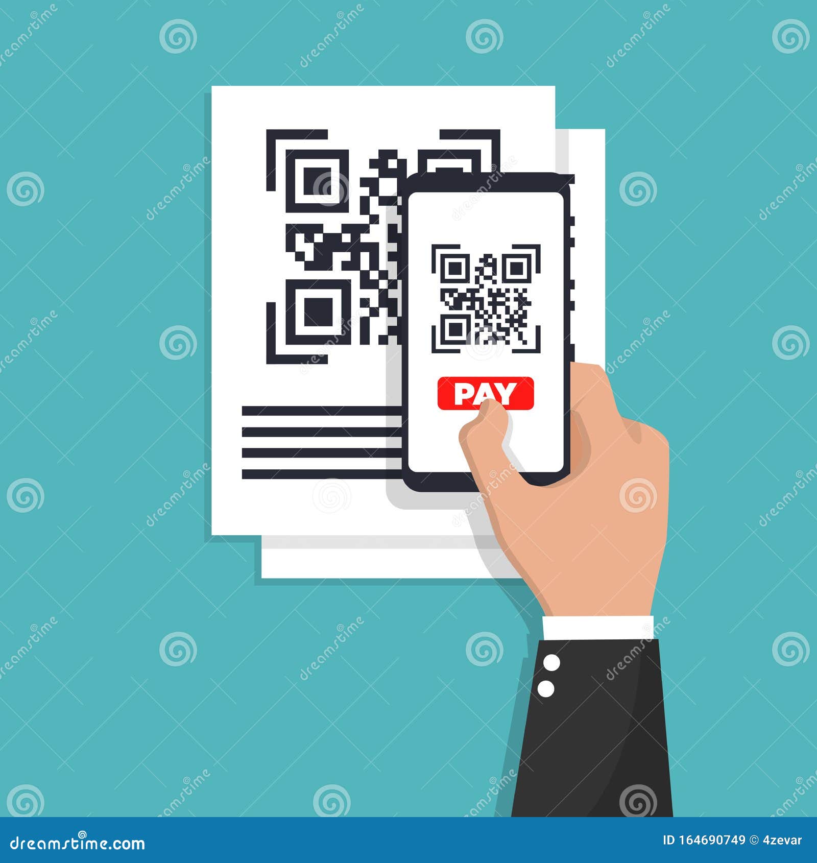 QR Code Flat Line Icon. Wireless RFID Chip And Radio-frequency ...