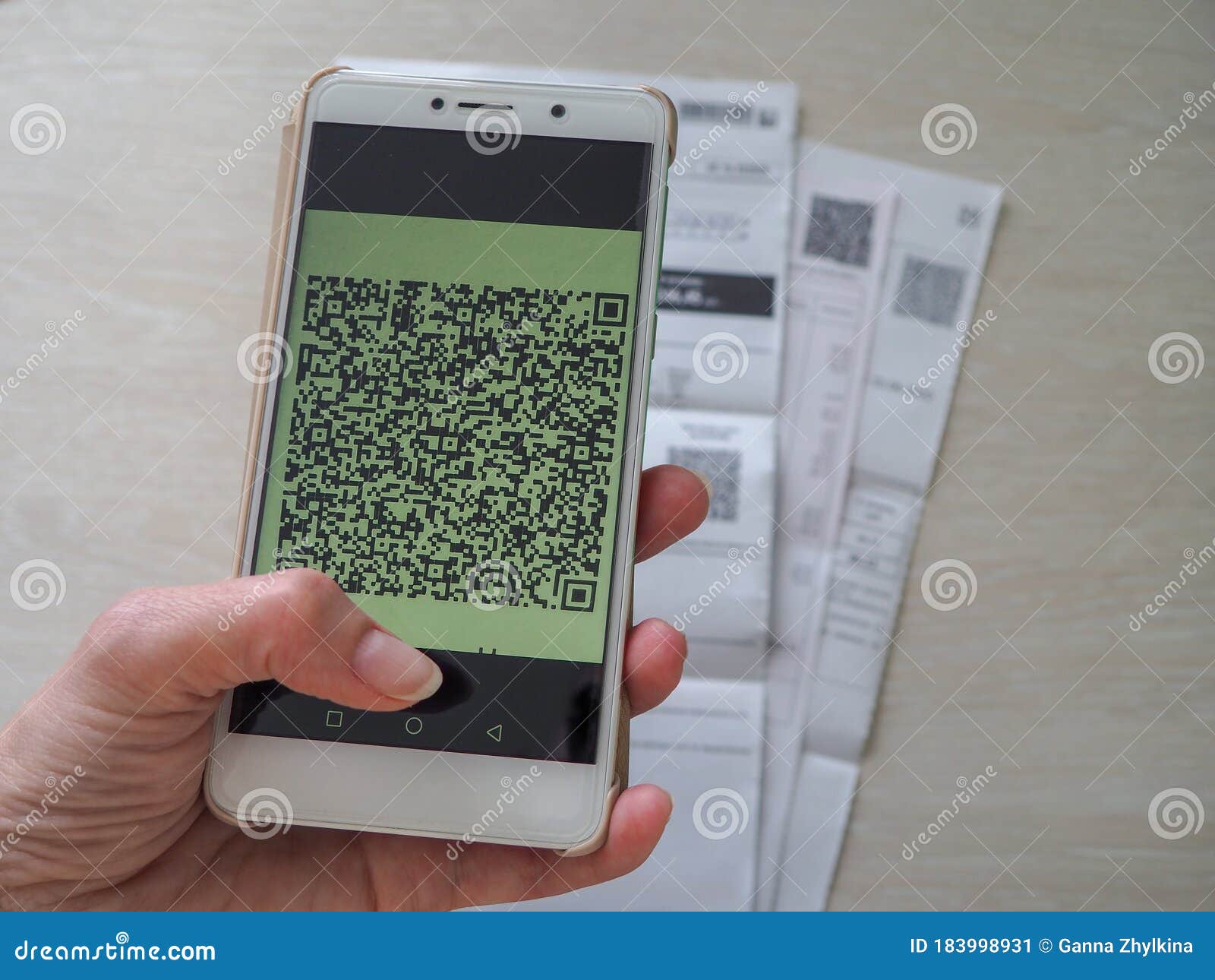 Scan QR Code from Forms Using Your Smartphone Stock Image - Image of ...