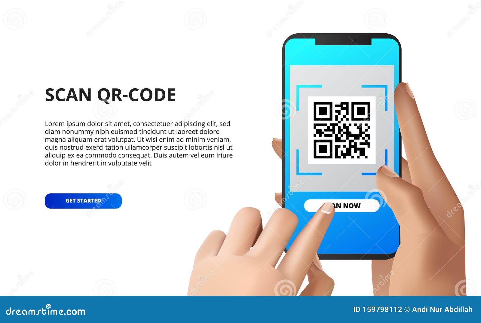 Scan Qr Code from Mobile Phone. Hand Holding Smartphone with Touch ... Scan Qr Code from Mobile Phone. Hand Holding Smartphone with Touch ...