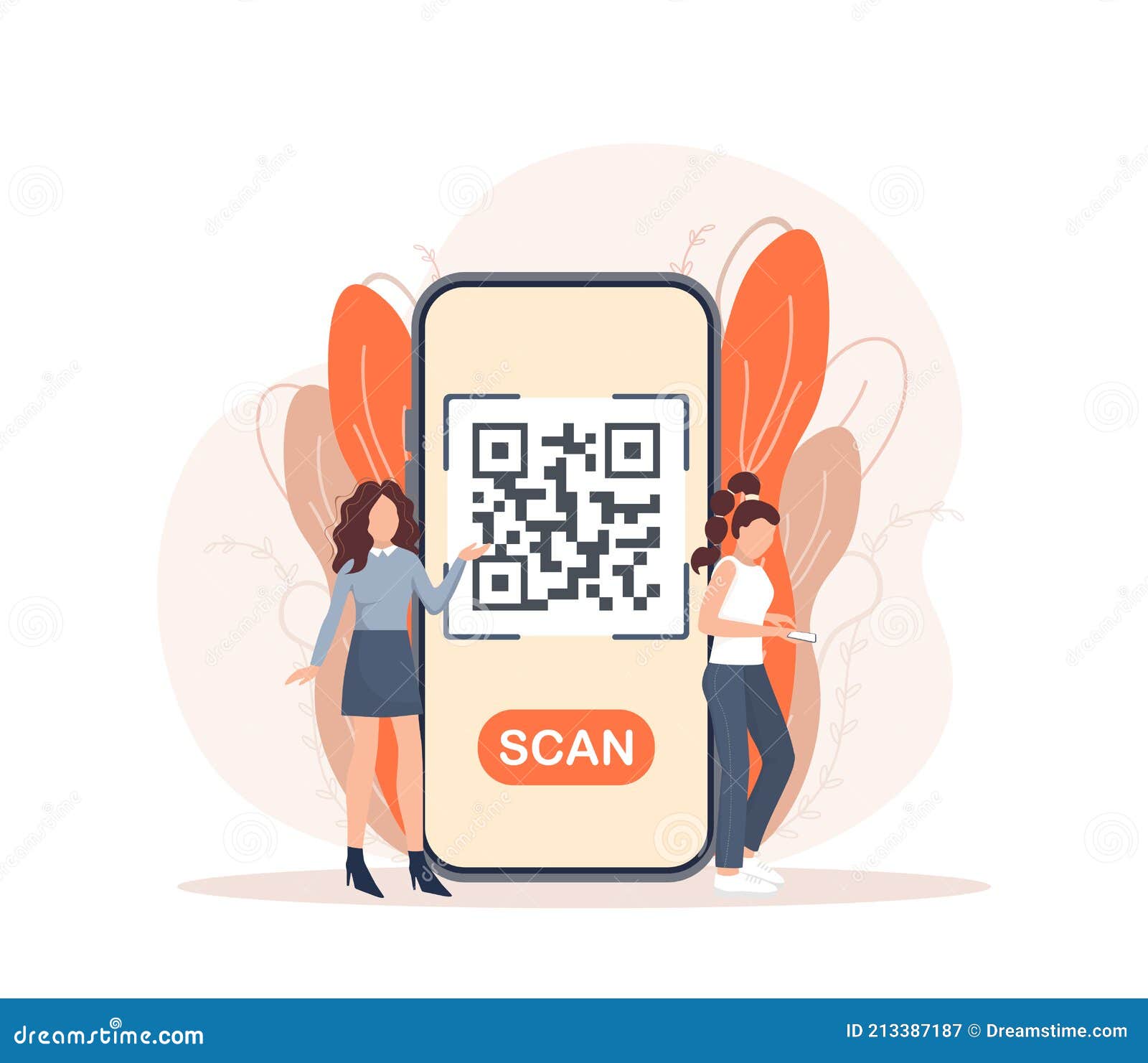 Scan Qr Code People, Great Design for Any Purposes. 3d Vector ...