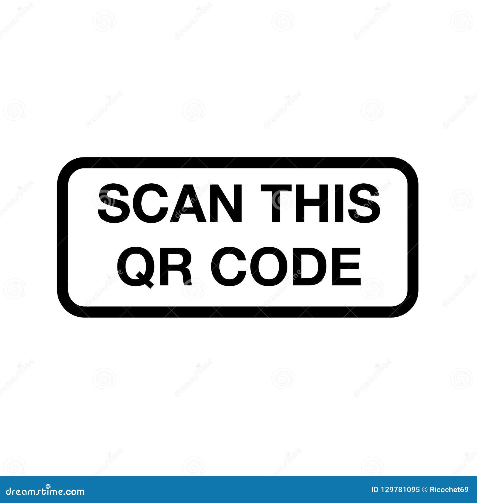 Scan this Qr Code Rubber Stamp Stock Illustration - Illustration of ...