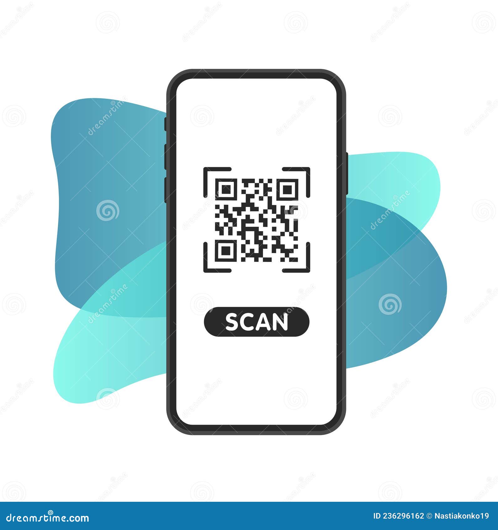 Scan QR Code On Smartphone. Sample Qr Code For Scanning. Qr ...