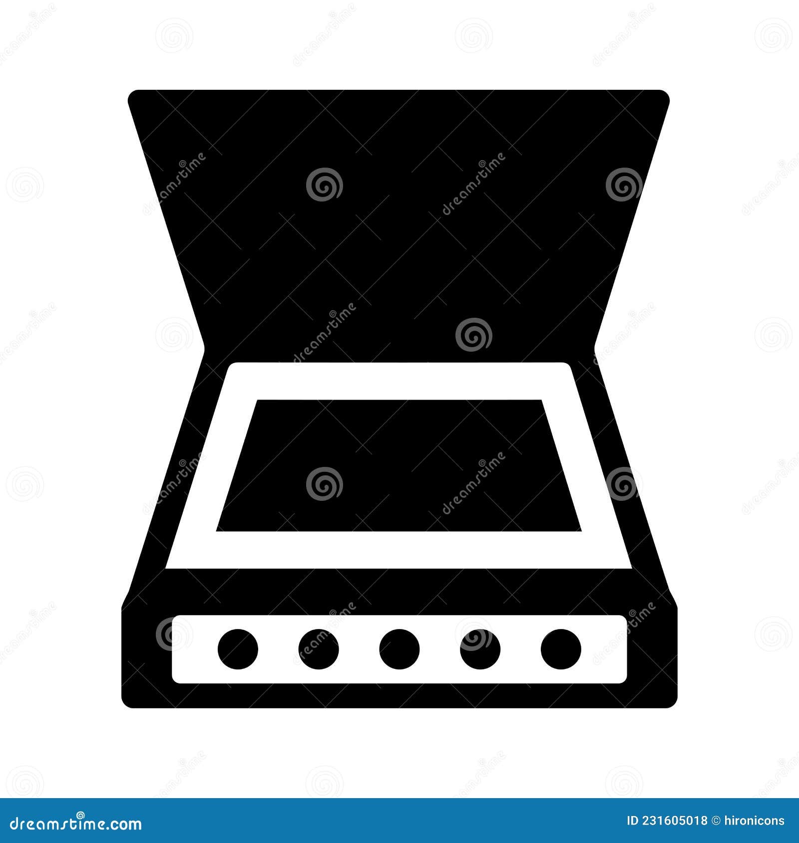 Scan, Scanner Icon. Black Vector Graphics Stock Vector - Illustration ...