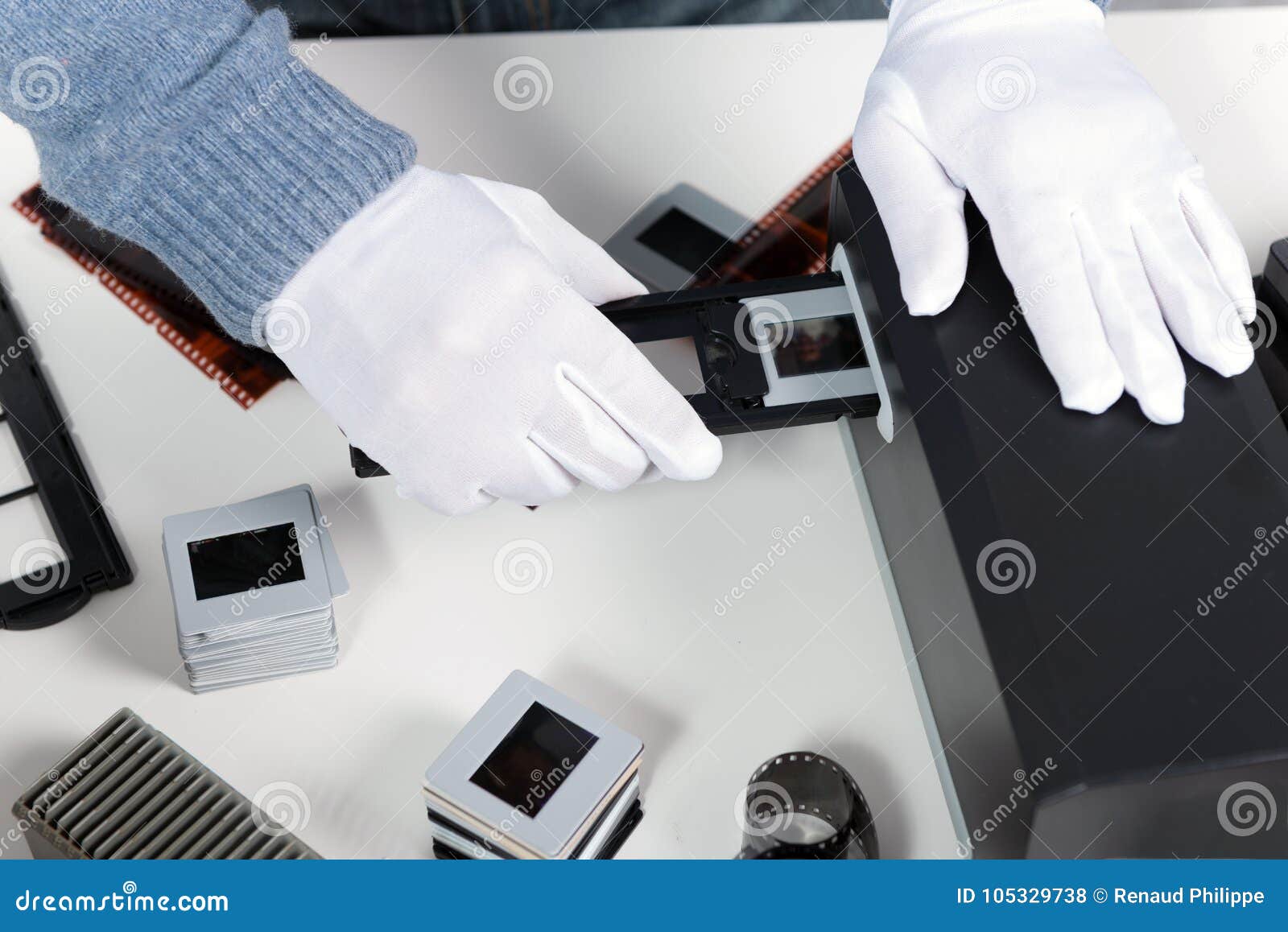 Scan Slides To Transform into Digital Data Stock Photo - Image of ...