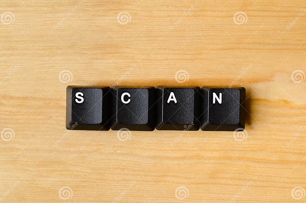 Scan word stock image. Image of tech, buttons, alphabet - 98442989