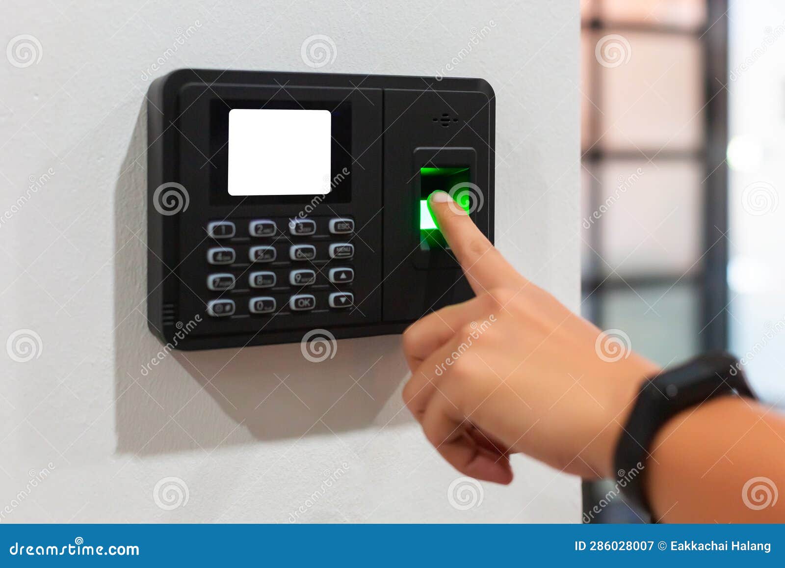 Scan Your Finger To Work or Open Door To Enter Office with White ...