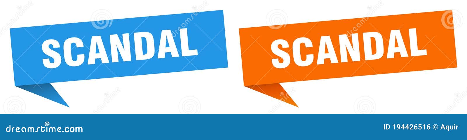 Scandal Banner. Scandal Speech Bubble Label Set Stock Vector ...