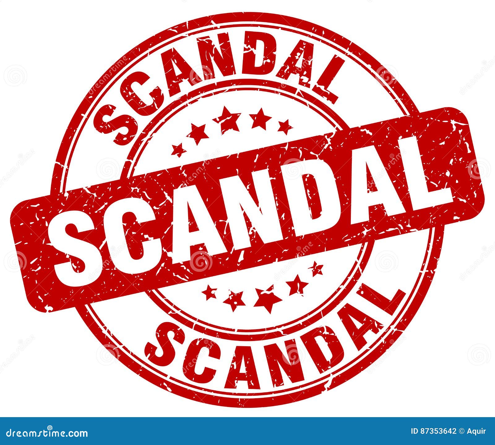 Scandal Red Grunge Round Vintage Stamp Stock Vector - Illustration of ...