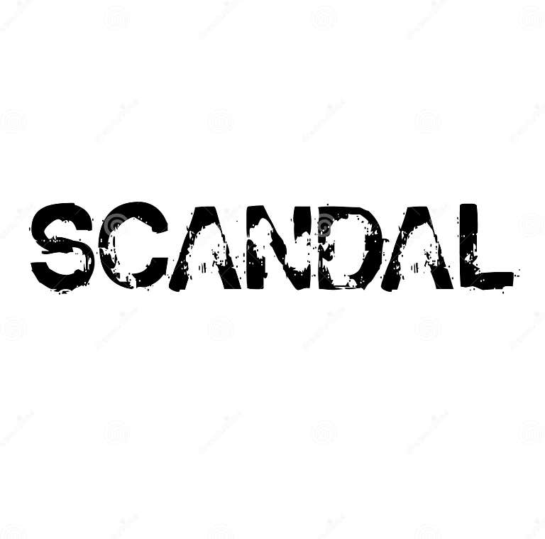 Scandal stamp stock vector. Illustration of sign, media - 142258527