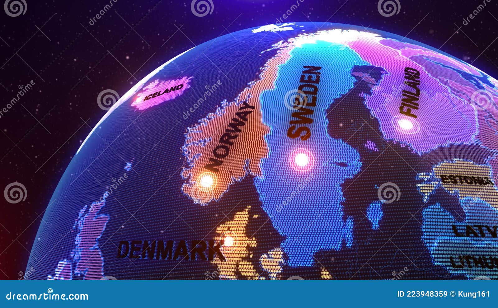 Scandinavia Map ZOOM Royalty-Free Stock Photo | CartoonDealer.com ...