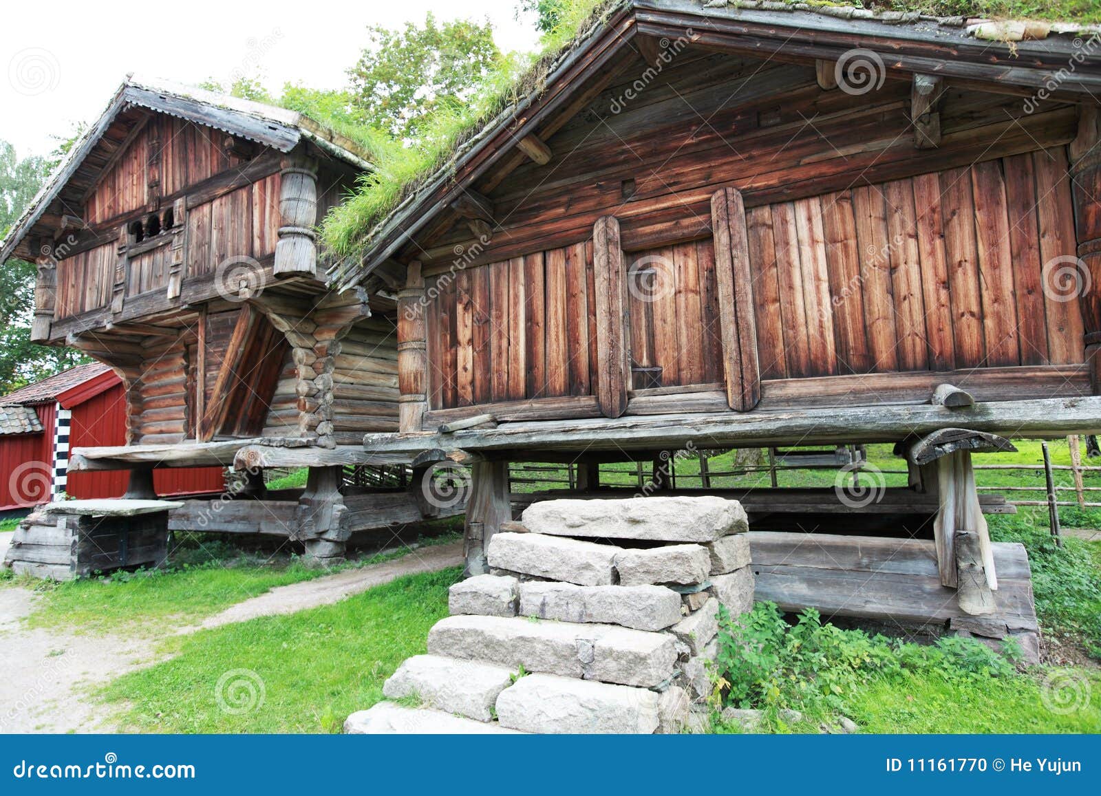 Scandinavian barn stock photo. Image of steps, norse - 11161770