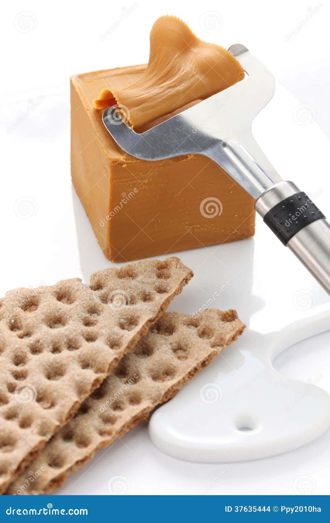 Scandinavian brown cheese stock photo. Image of breakfast - 37635444