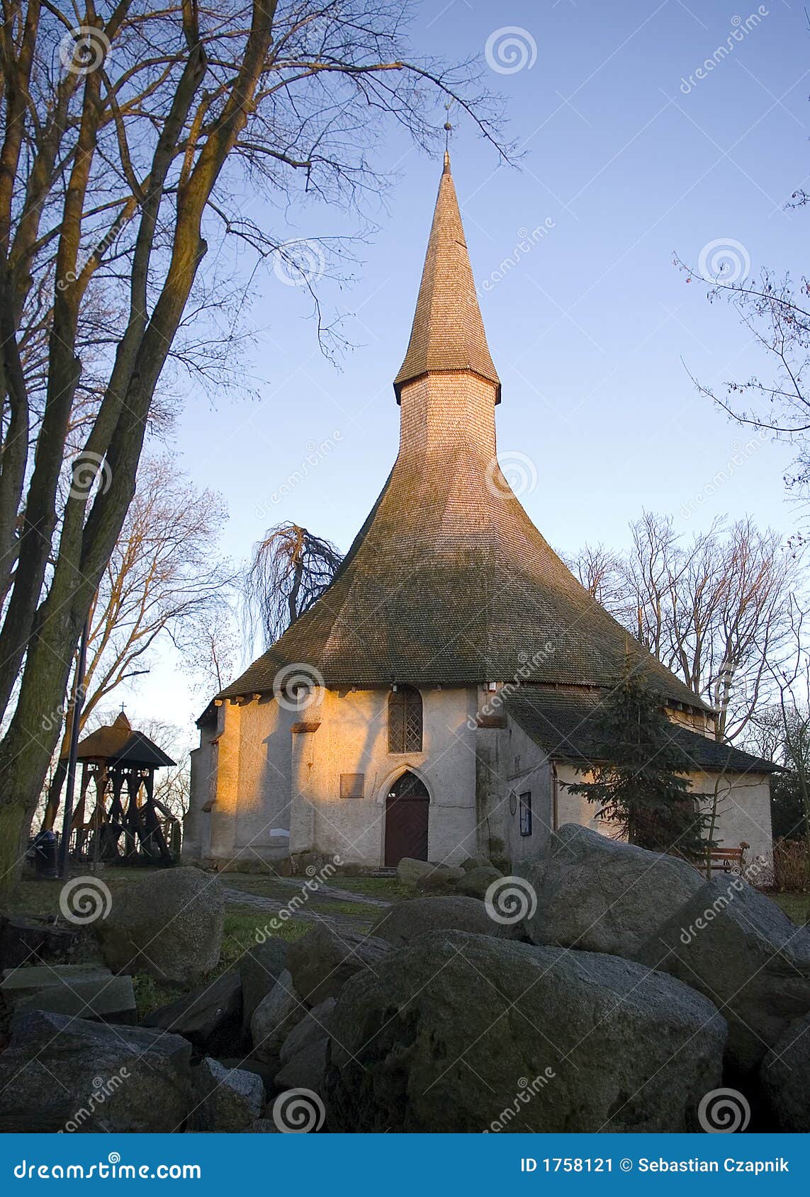 Scandinavian church stock image. Image of building, architecture - 1758121
