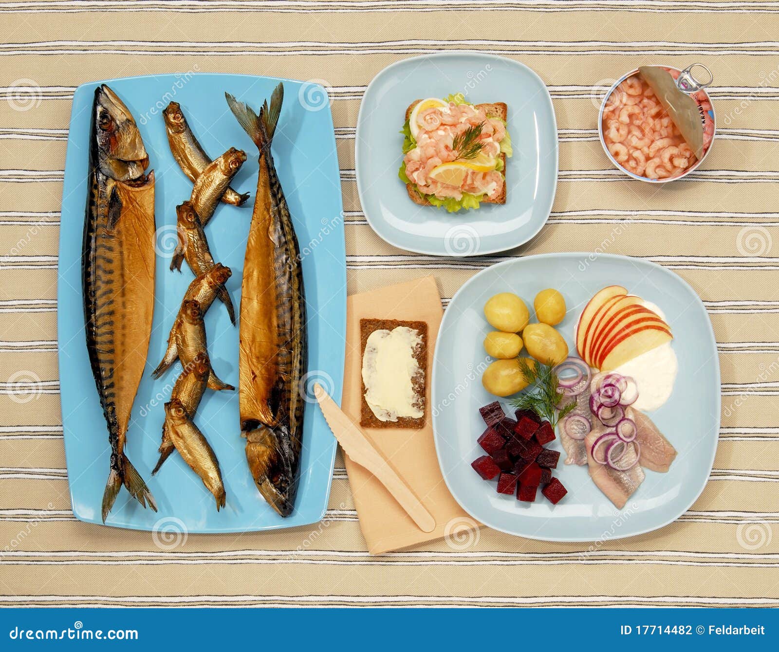 Scandinavian fish buffet stock photo. Image of meal, kitchen - 17714482