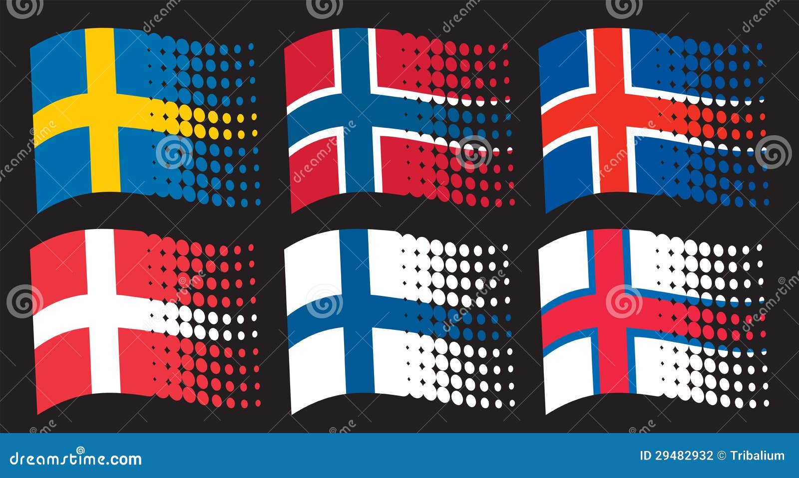 Scandinavian flags stock vector. Illustration of helsinki - 29482932