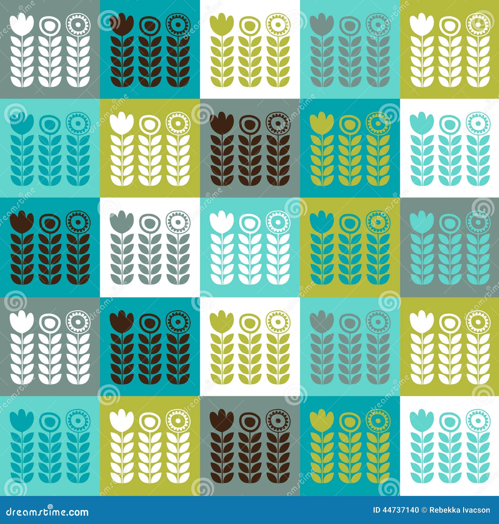 Scandinavian Floral Pattern Stock Vector - Illustration of beauty ...