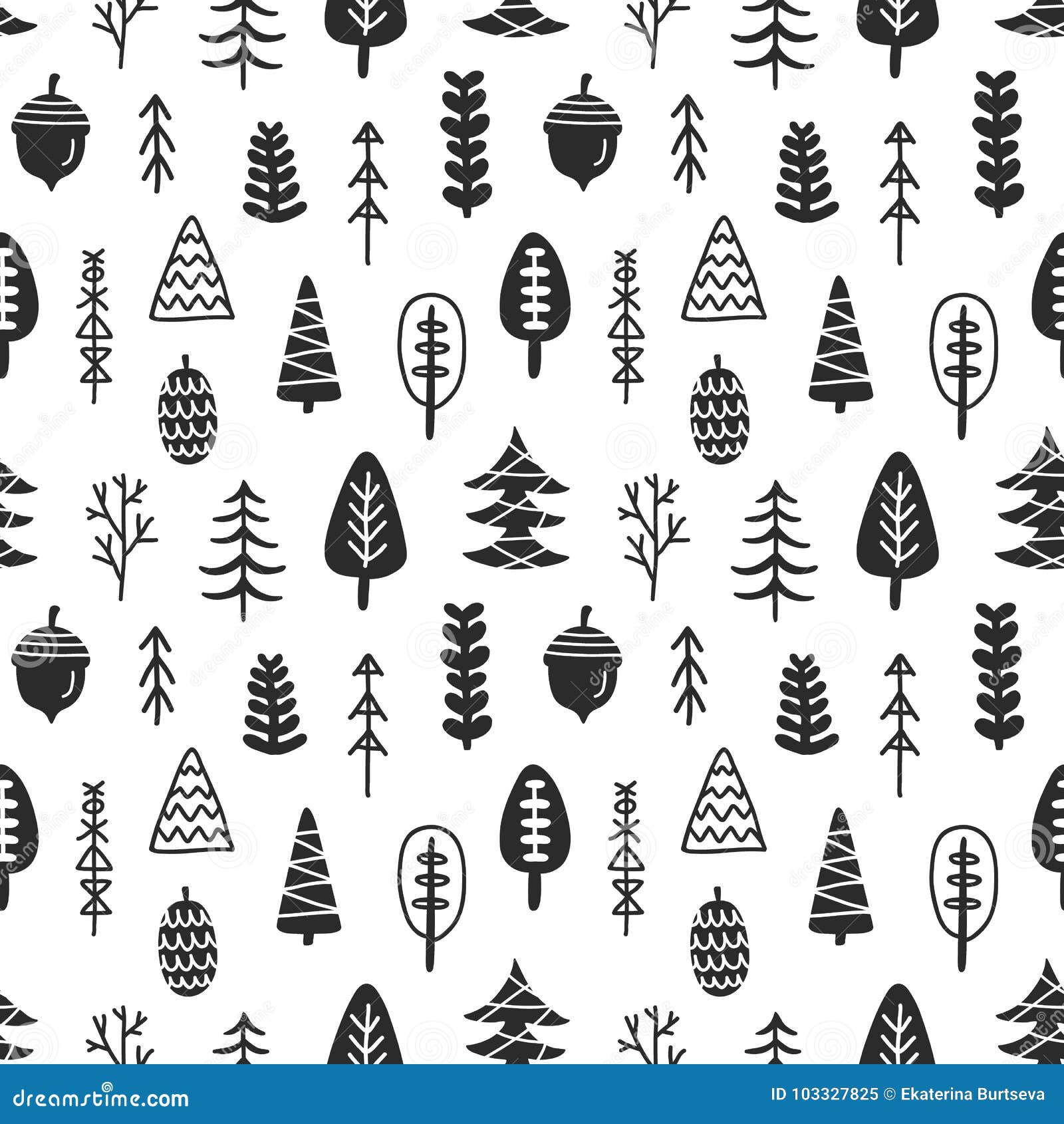 Scandinavian Forest Trees Nordic Seamless Pattern Stock Vector ... Scandinavian Forest Trees Nordic Seamless Pattern Stock Vector ...