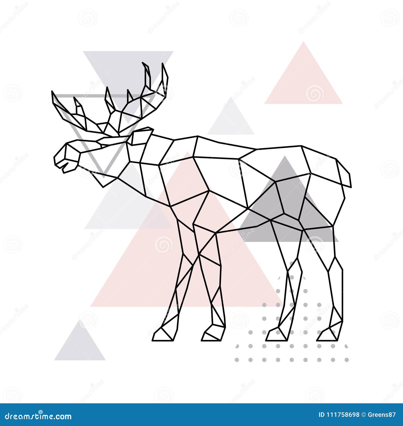 Scandinavian Moose, Side View. Stock Vector - Illustration of label ...