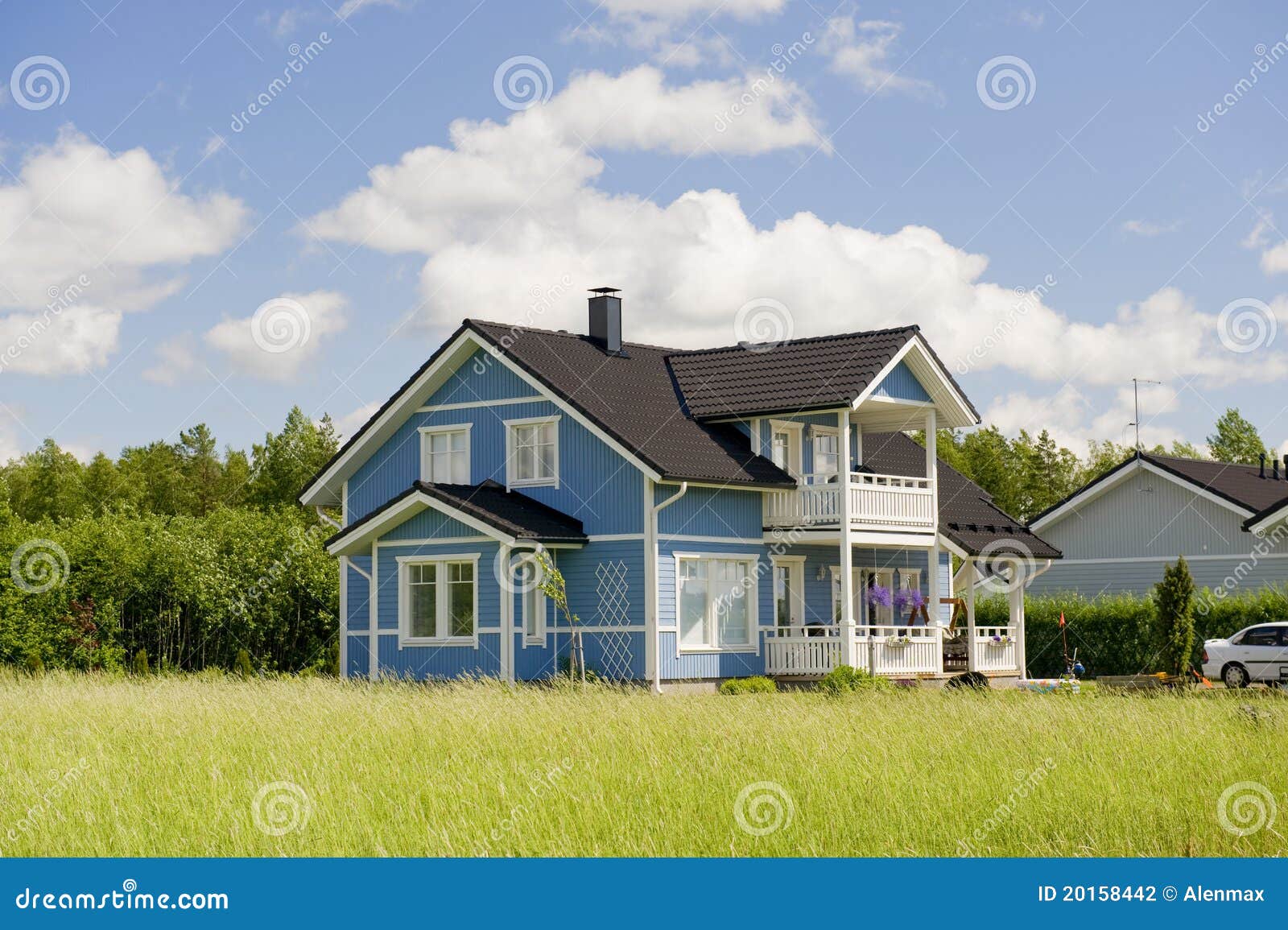 Scandinavian Private Cottage Stock Photo - Image of architecture ...