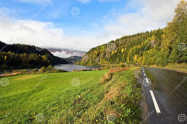 Scandinavian road stock image. Image of mountain, country - 11362139