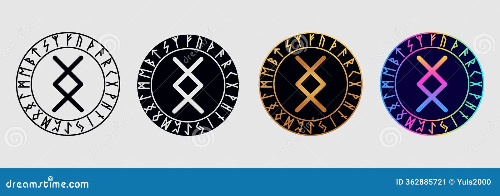 Rune Inguz Ingwaz In A Circle - An Ancient Scandinavian Symbol Or Sign ...