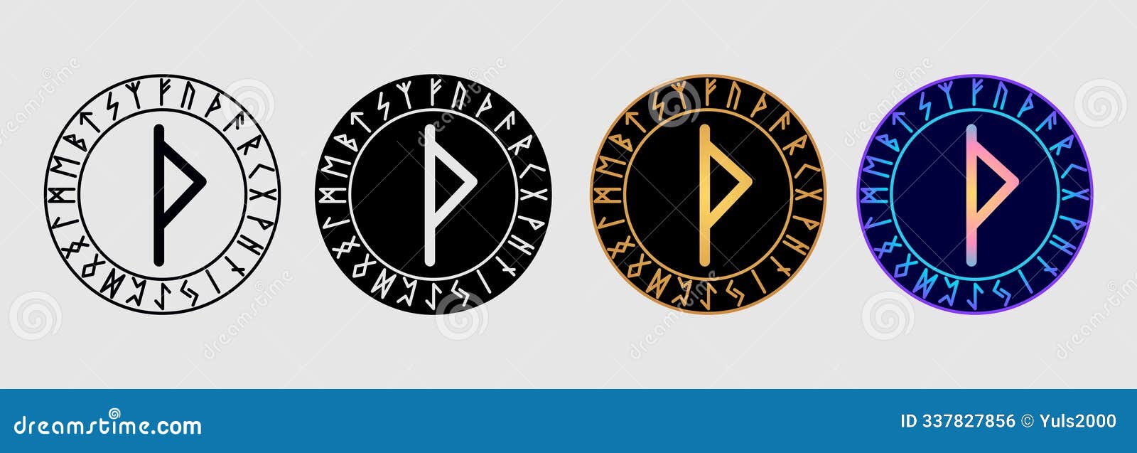 The Thurisaz Viking Rune Symbol For Web And Mobile Design Isolated On A ...