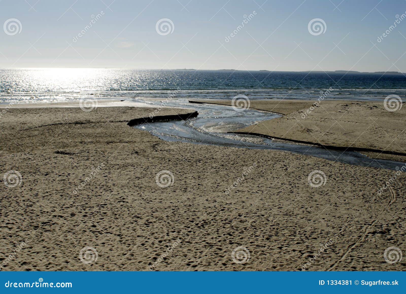 Scandinavian sand beach stock image. Image of ocean, beach - 1334381
