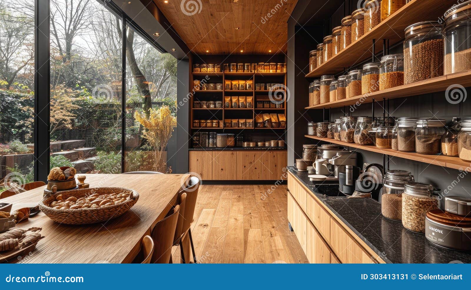 Scandinavian Sleek Pantry Concept Stock Illustration - Illustration of ...