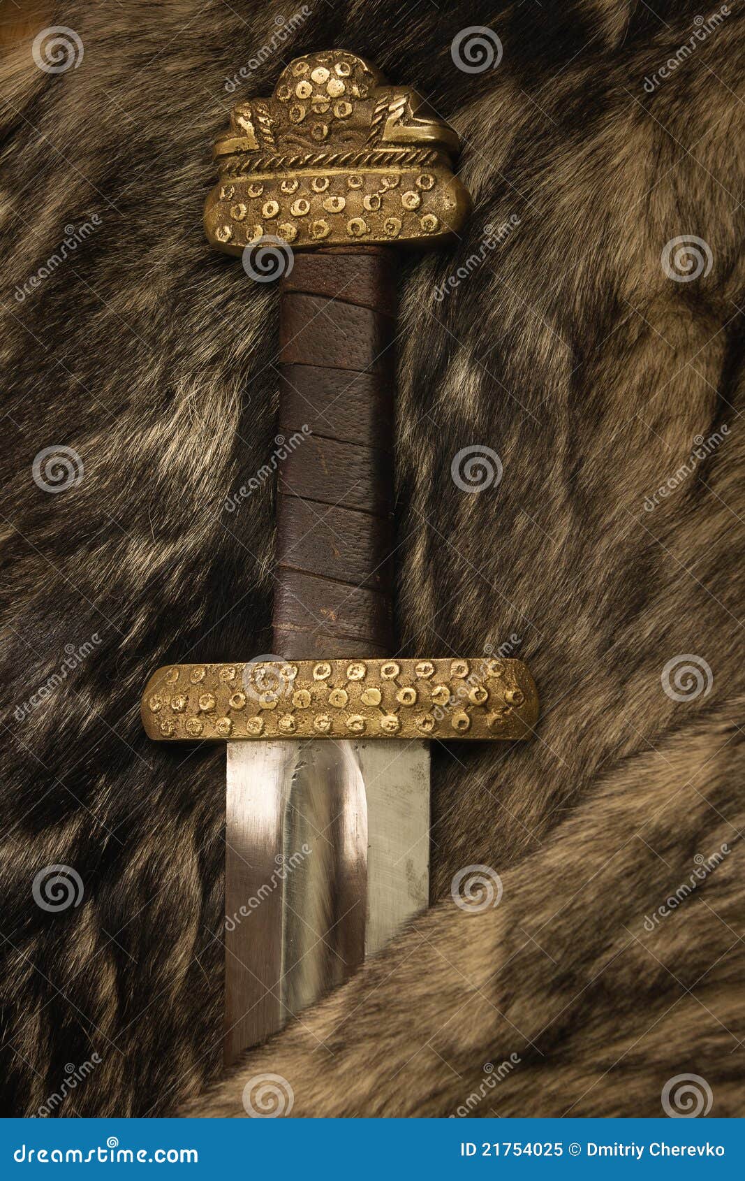 Scandinavian Sword on a Fur Stock Image - Image of sword, metal: 21754025