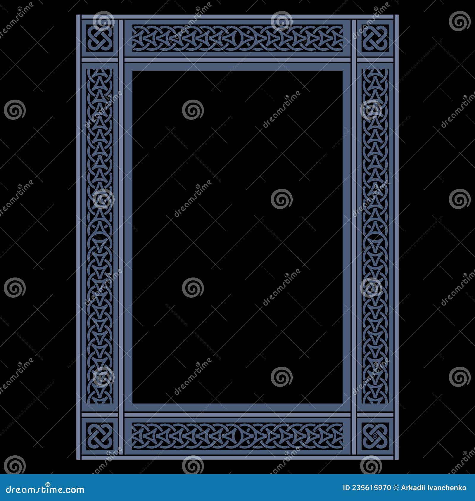 Scandinavian Viking Design. Frame in Ancient Celtic Scandinavian Style ...