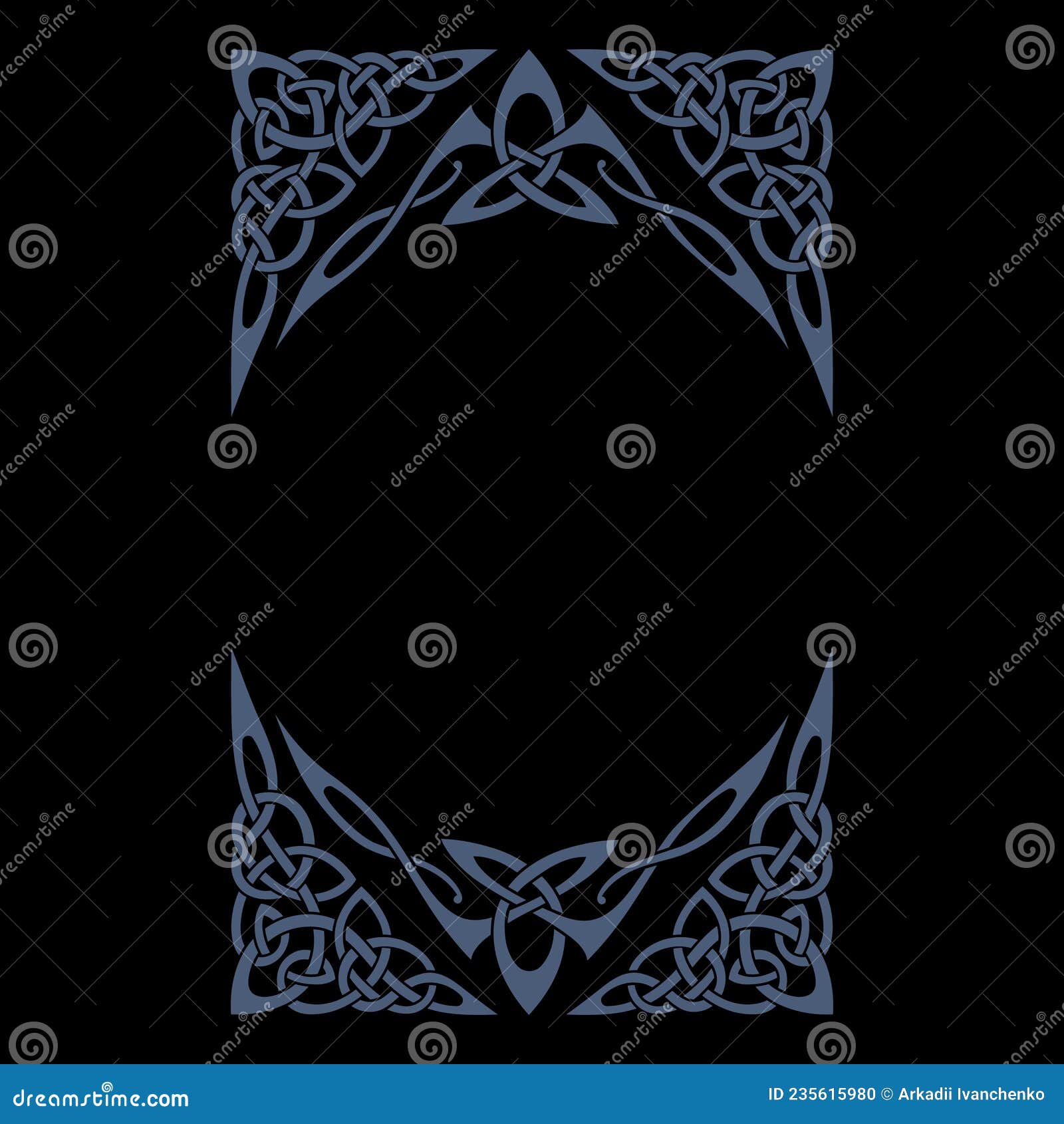 Scandinavian Viking Design. Frame in Ancient Celtic Scandinavian Style ...