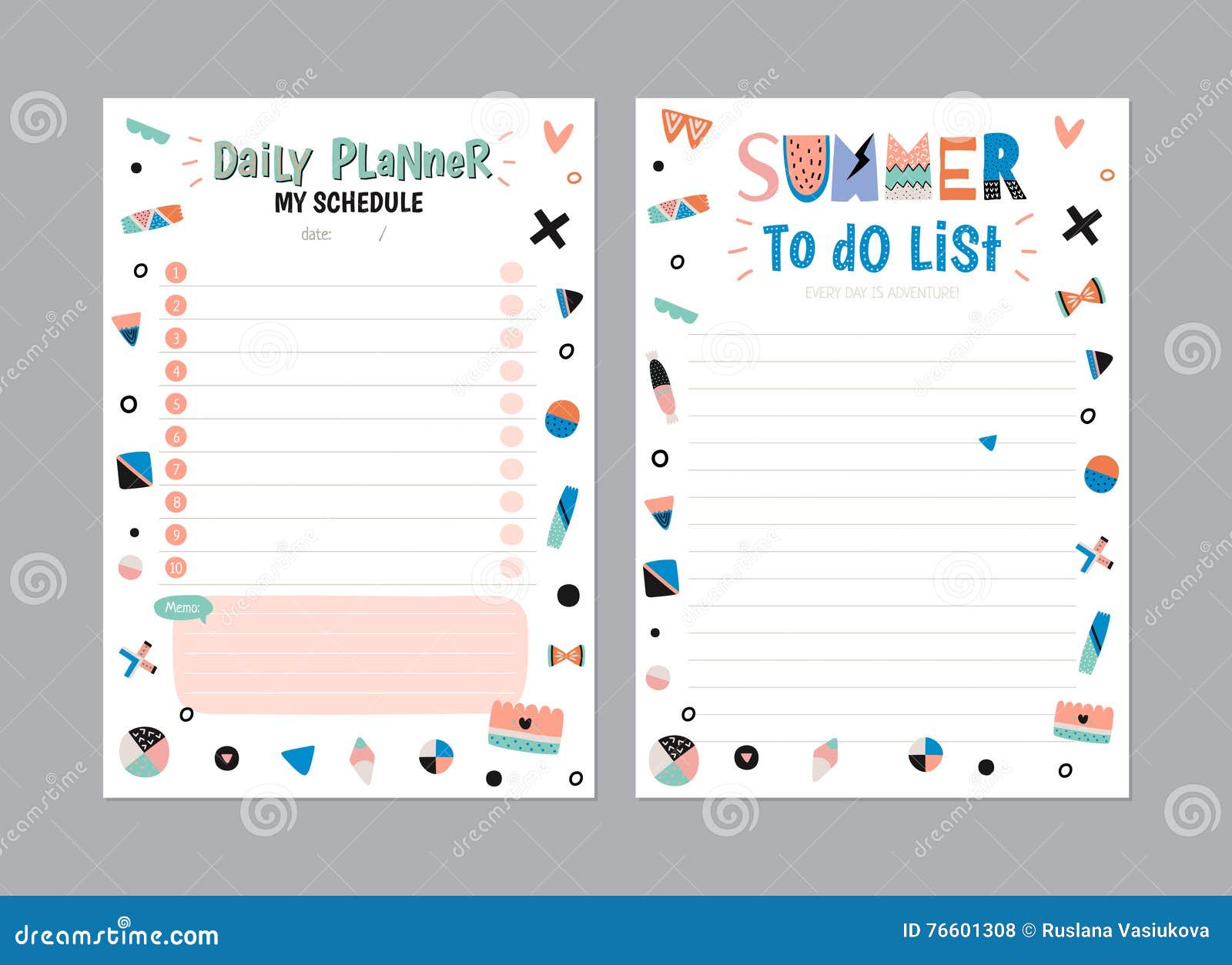 Calendars & Planners Paper & Party Supplies Blue Printable Weekly ...