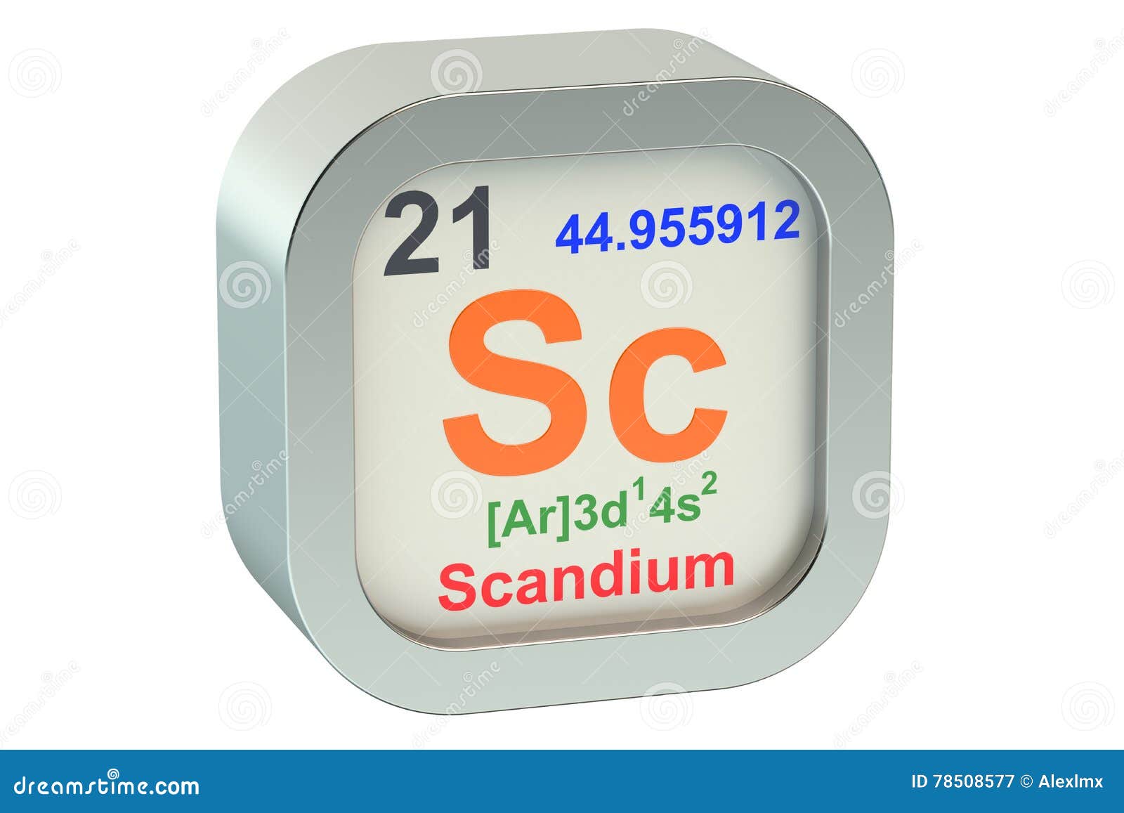 Scandium stock abbildung. Illustration von periodisch - 78508577