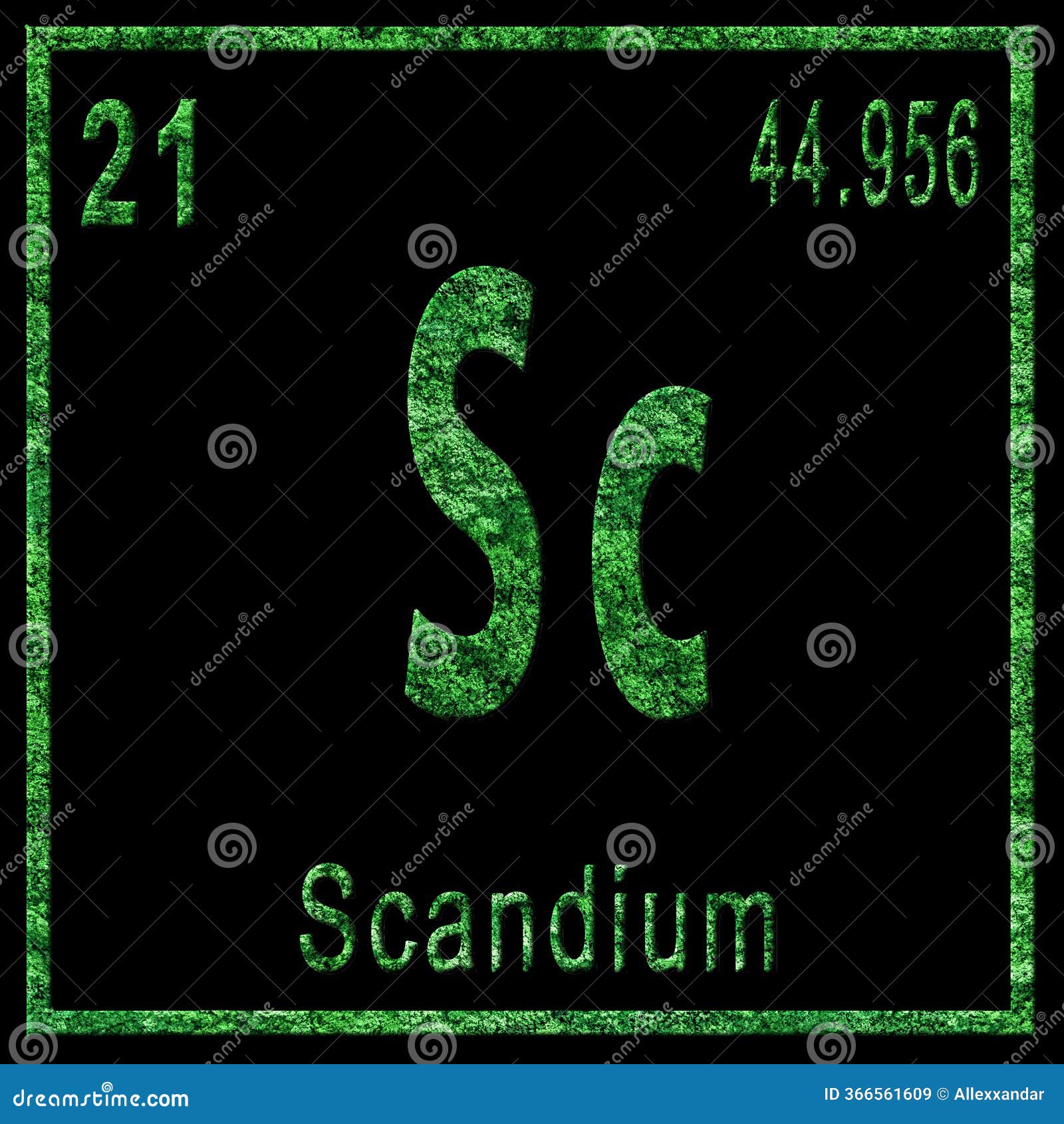 Scandium Material On The Periodic Table Stock Photography ...