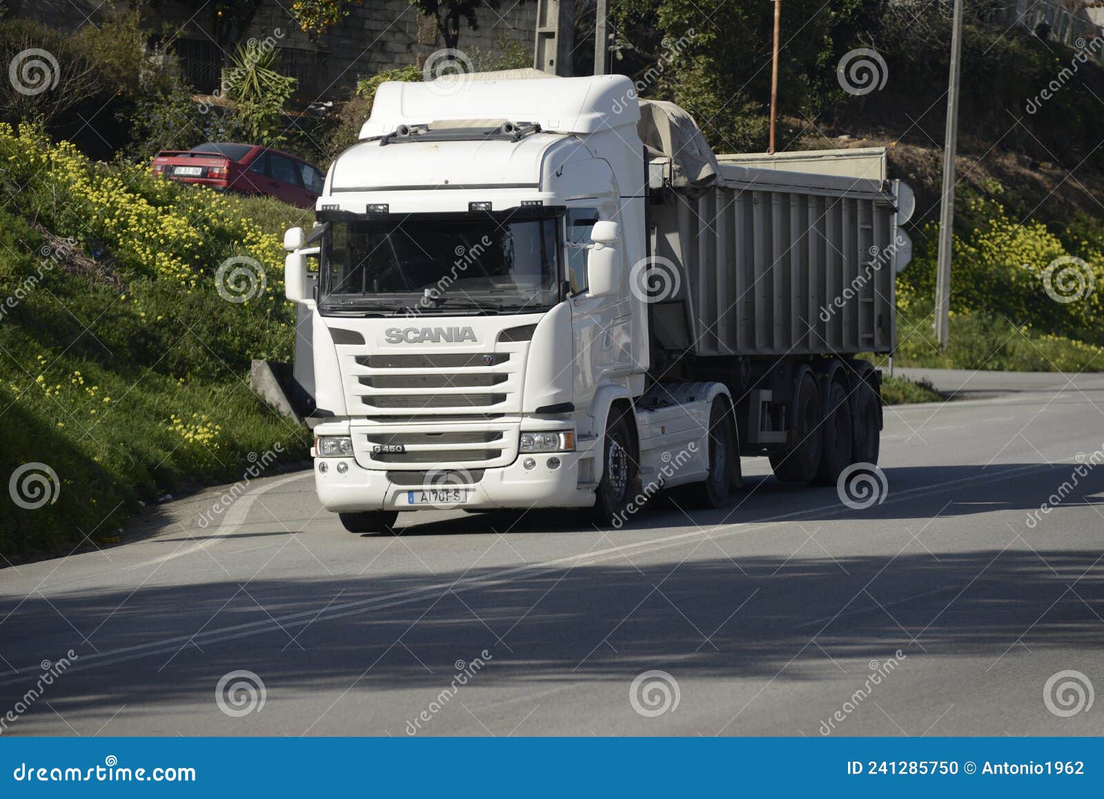 Scania G450 White Cargo Truck Editorial Image - Image of logistics ...