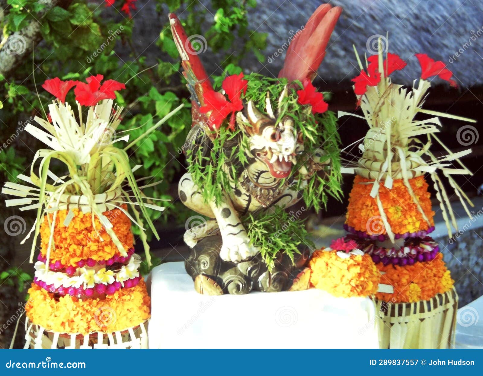 Exotic Table Decoration in Bali, Indonesia with Garuda Stock Image ...