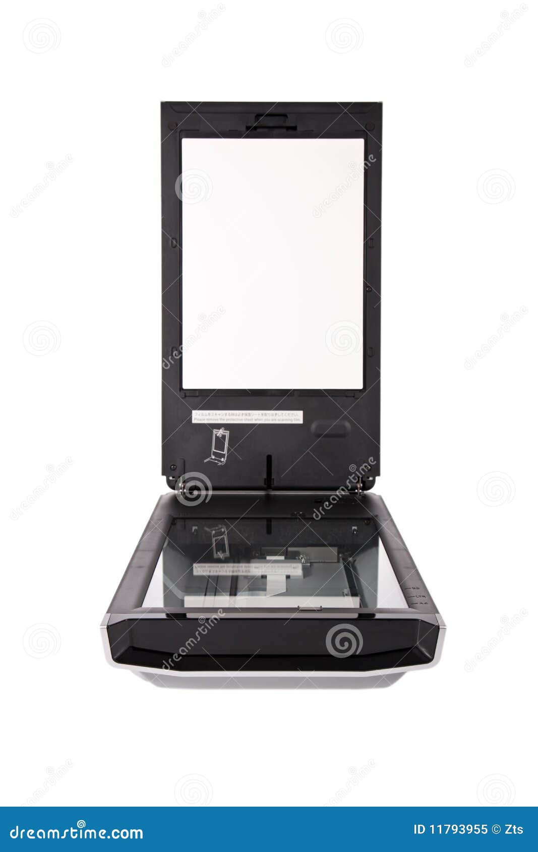 Scanner a Base Piatta Isolato Su Bianco Immagine Stock - Immagine di ...