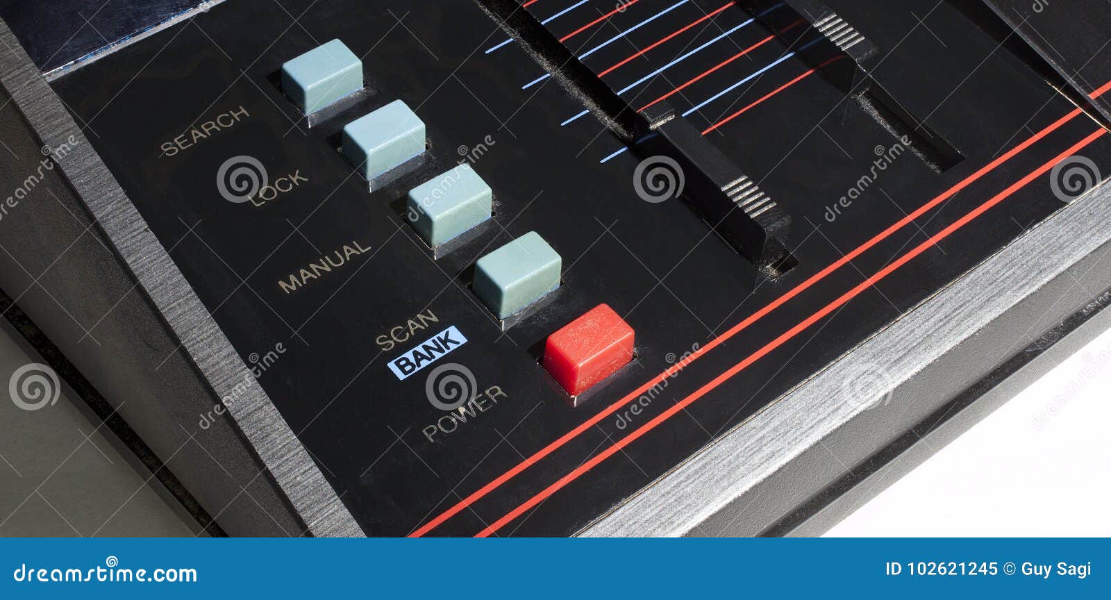 Scanner control panel stock image. Image of blue, power - 102621245