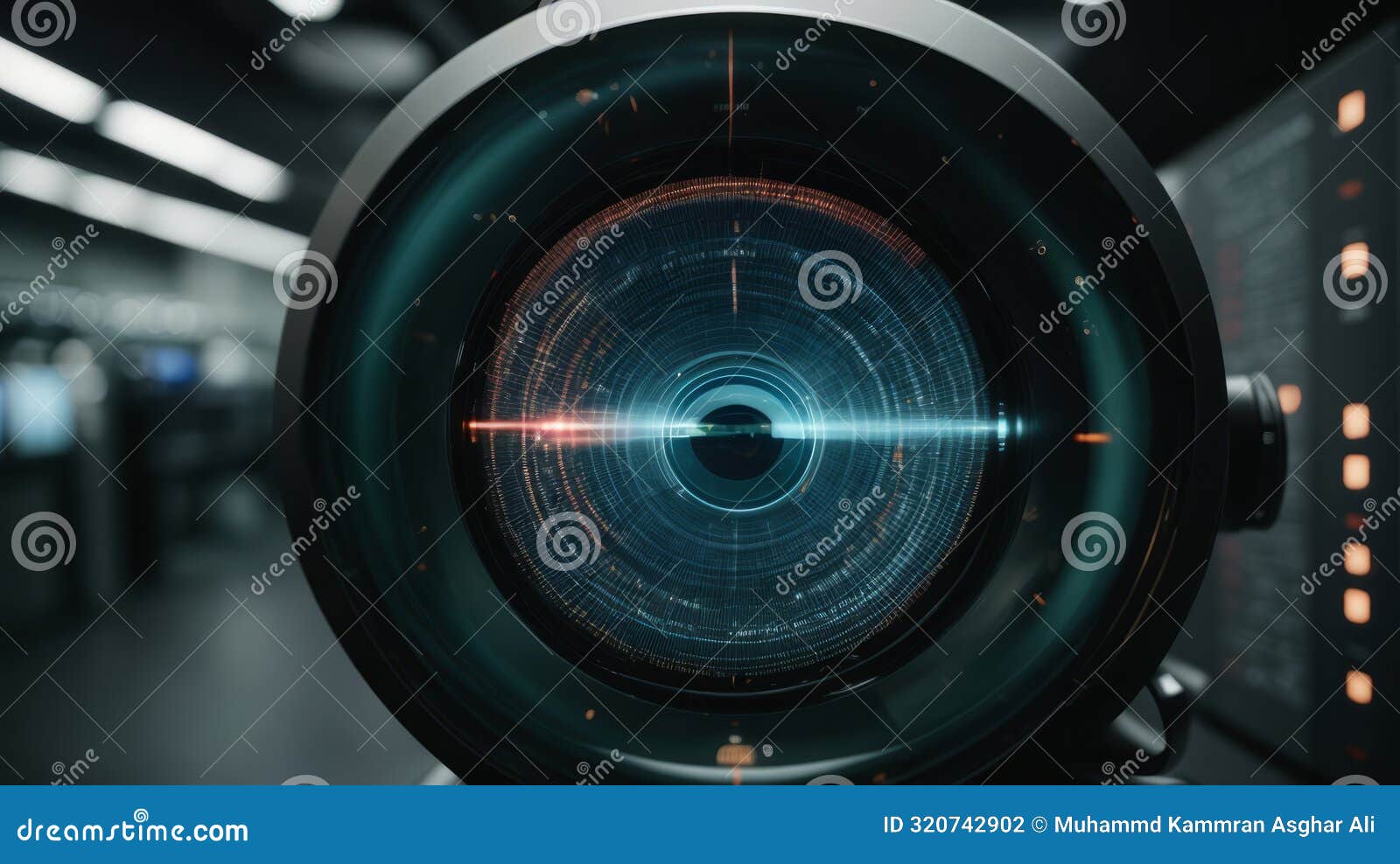 Retinal Scanner Icon Vector From Cyber Security Concept. Thin Line ...