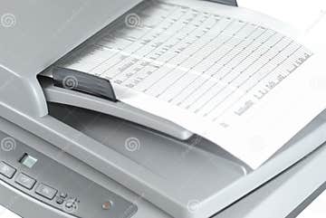 Scanner with Document stock photo. Image of button, copy - 33261038