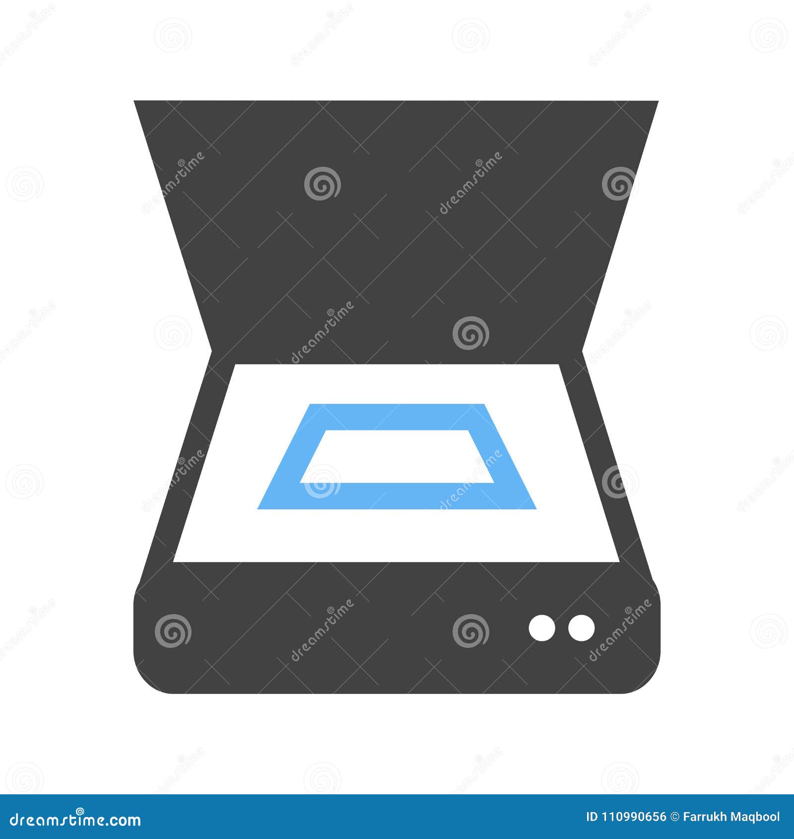 Scanner, document, scan stock vector. Illustration of photocopier ...
