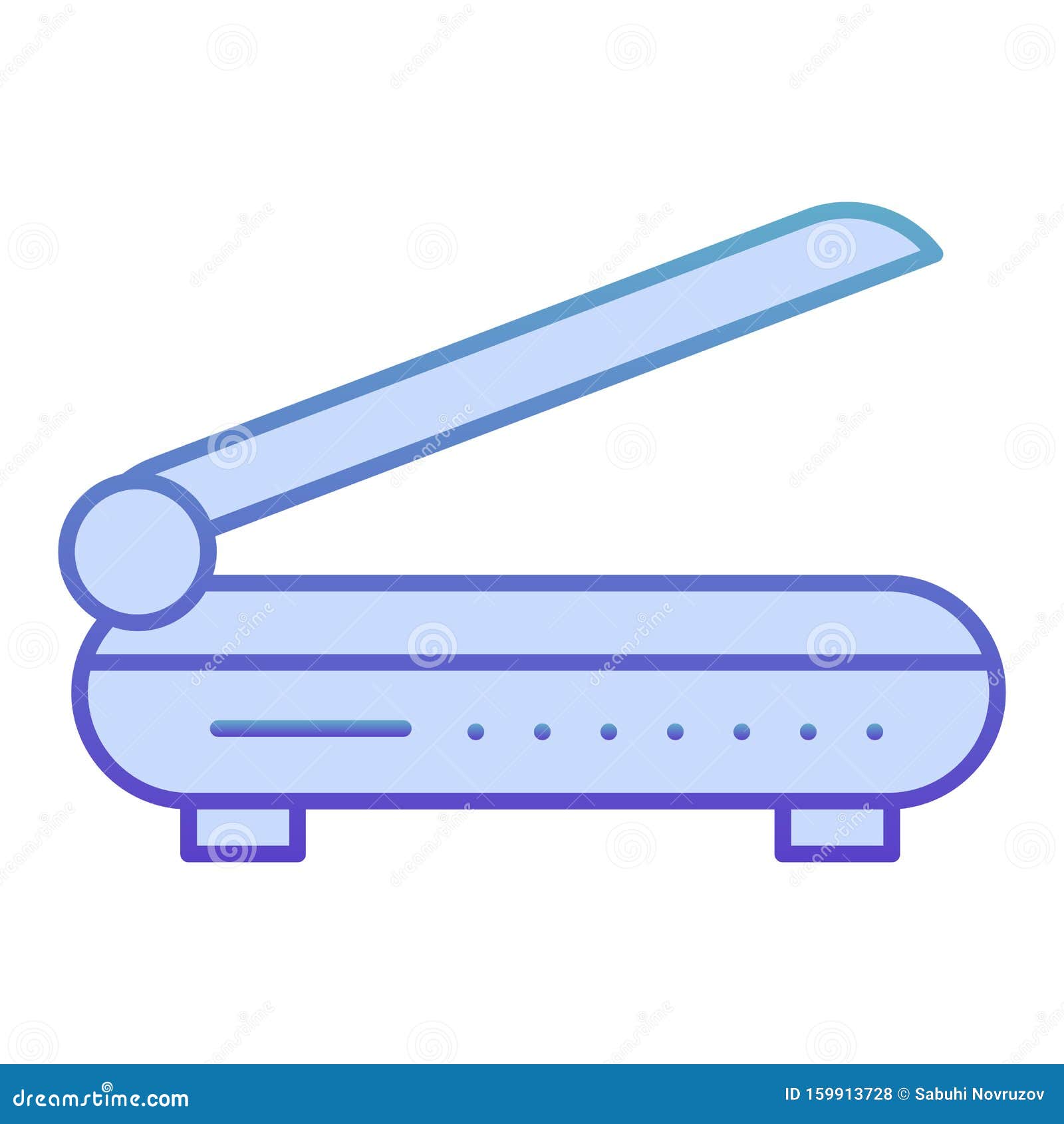 Scanner Flat Icon. Document Scan Blue Icons in Trendy Flat Style Stock ...